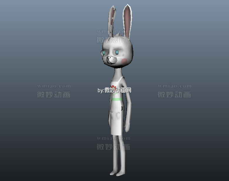 EW Rabbit_Rig卡通兔子角色Maya模型免费下载 - CG模型 - 微妙网wmiao.com