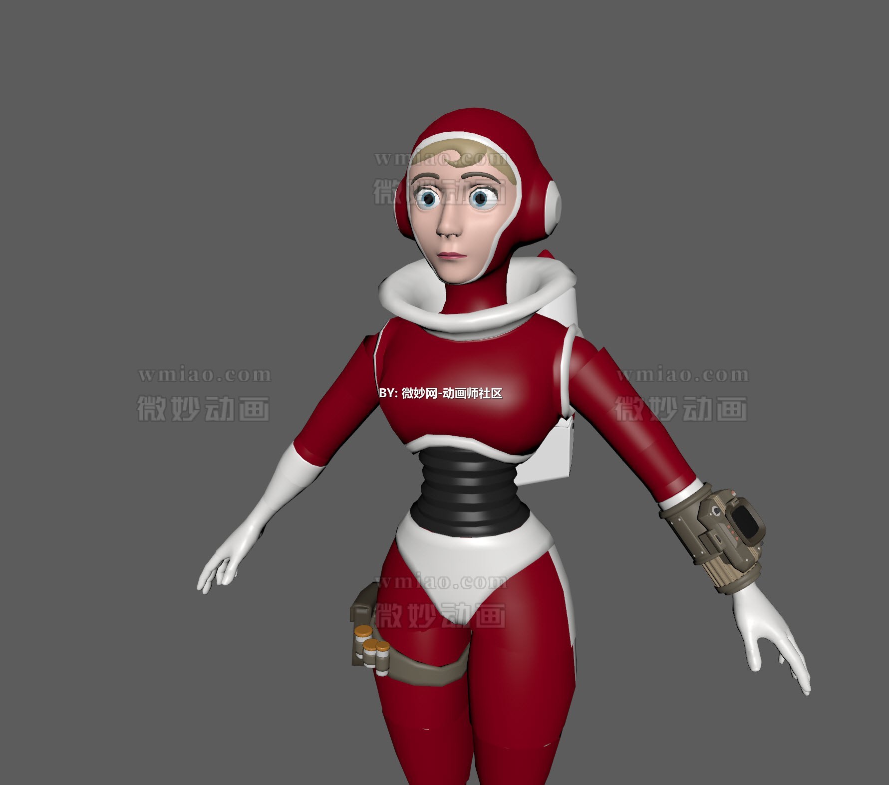RE-UPLOADED - Rocket Girl rig for Maya 2016.5 and blaster gun prop - CG ...