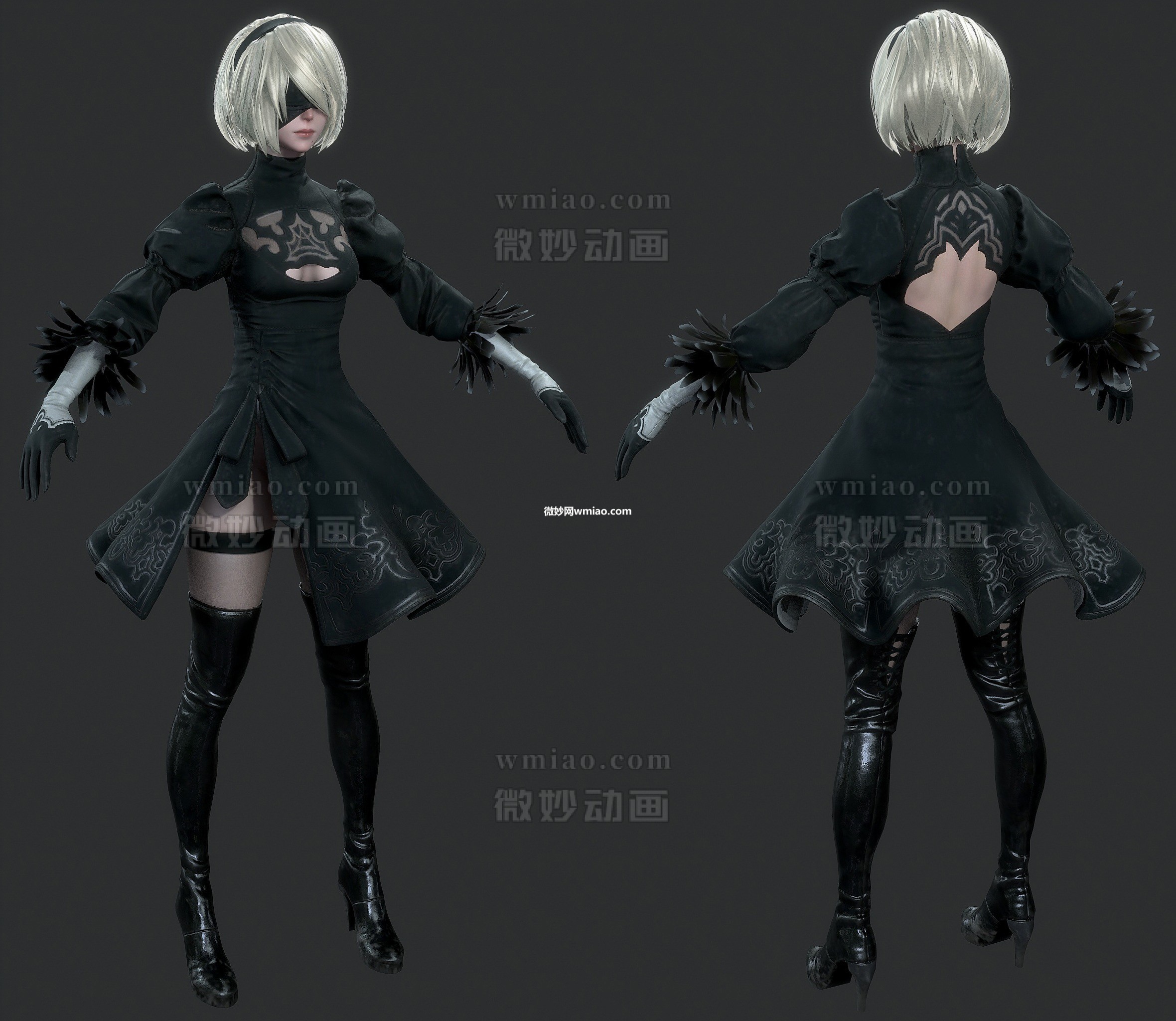 尼尔机械纪元2B模型 - CG模型 - 微妙网wmiao.com