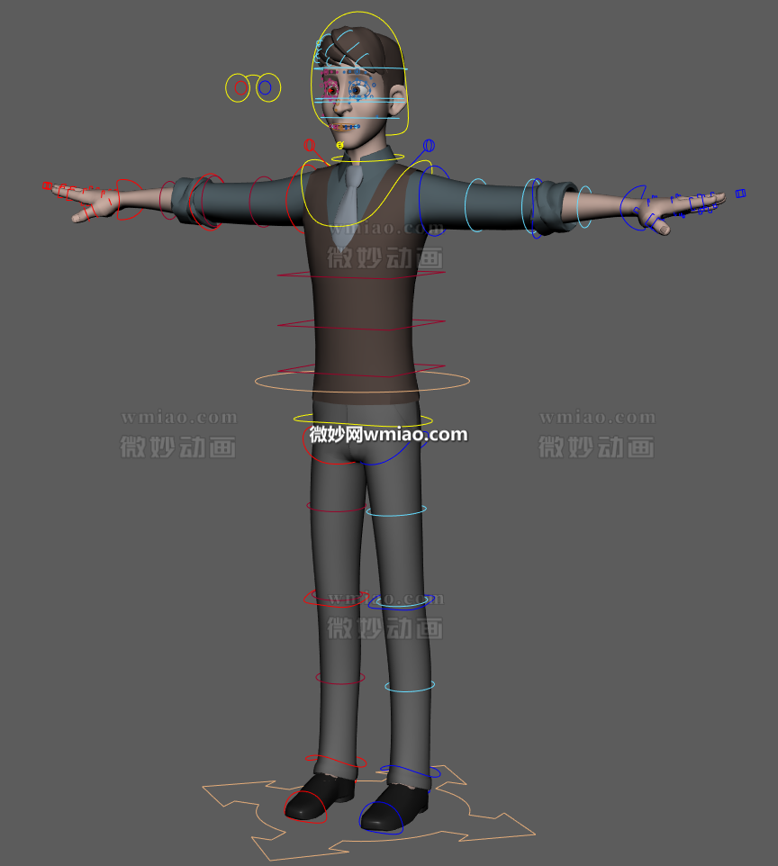 精品模型杰克maya模型带绑定JACK_RIG_____ANIMSQUAD - CG模型 - 微妙网wmiao.com