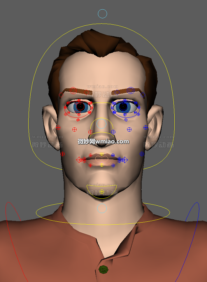 迈克精品国外maya角色模型带绑定下载MIKE_RIG____ANIMSQUAD - CG模型 - 微妙网wmiao.com