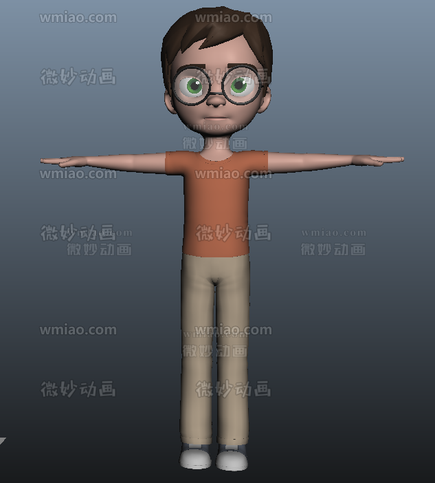 Kayla and Kyle Rig卡通小男孩小女孩角色maya模型kylemod - CG模型 - 微妙网wmiao.com