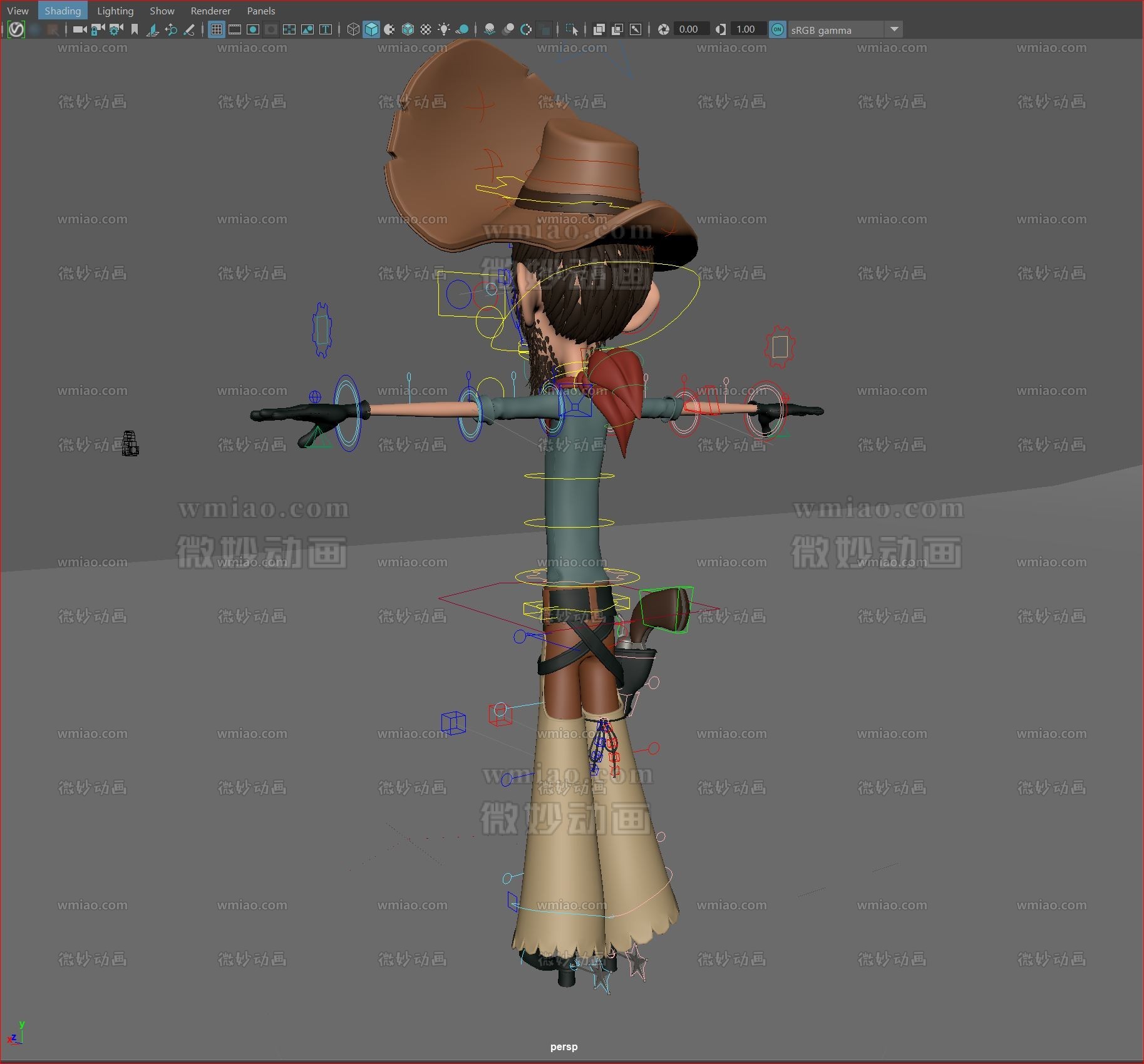 国外精品卡通牛仔男性角色maya模型带绑定Twigs cowboy full rigged with facials c... - CG模型 ...