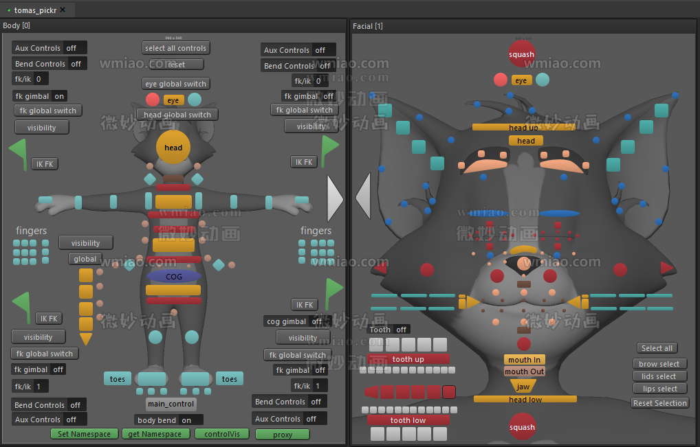 国外精品猫和老鼠 汤姆猫maya模型带绑定Tom rig full rigged textured and picker - CG模型 ...