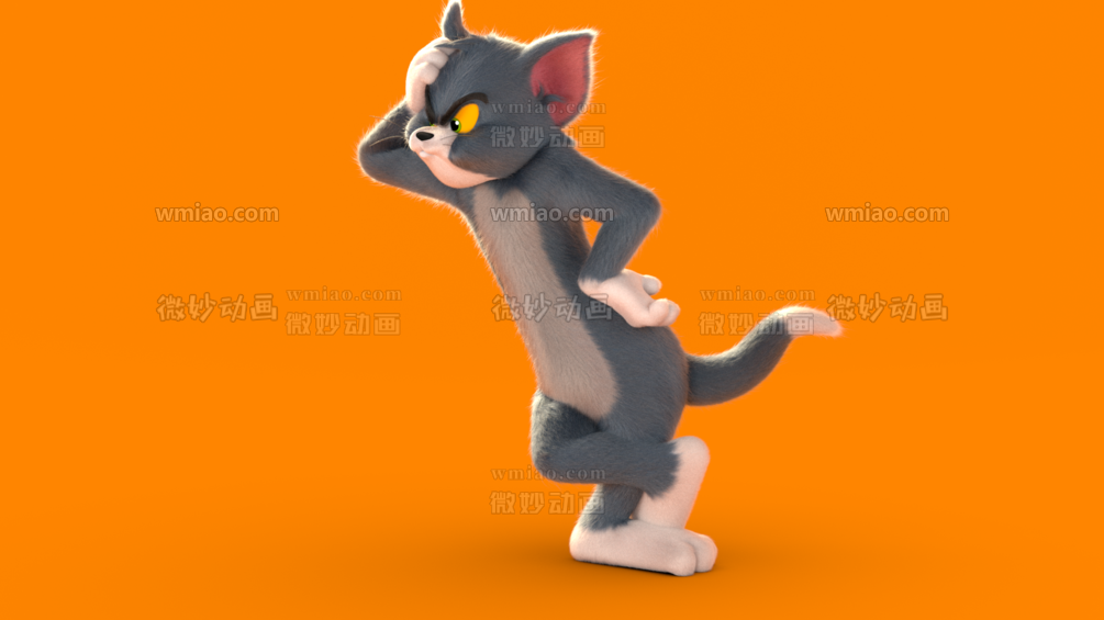 国外精品猫和老鼠 汤姆猫maya模型带绑定Tom rig full rigged textured and picker - CG模型 ...