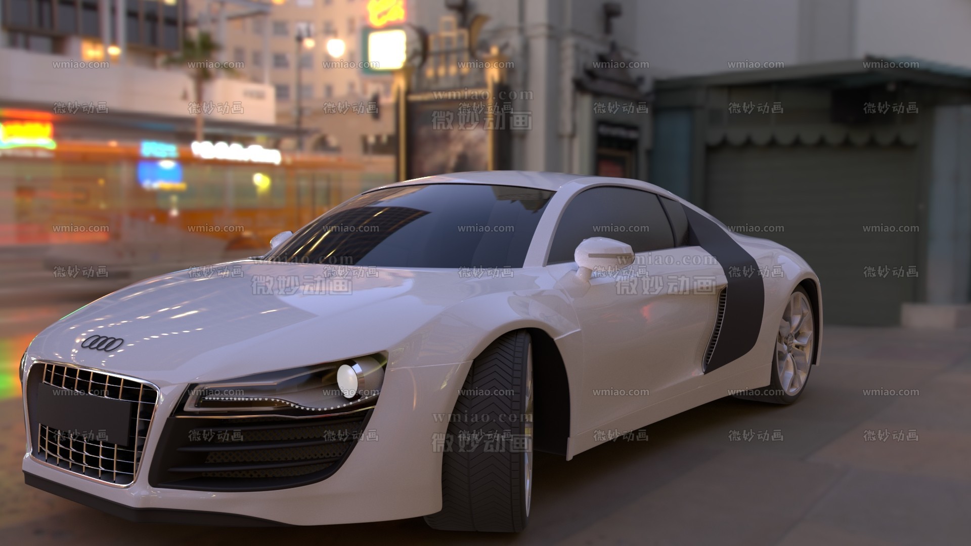 奥迪R8 Maya模型 - CG模型 - 微妙网wmiao.com