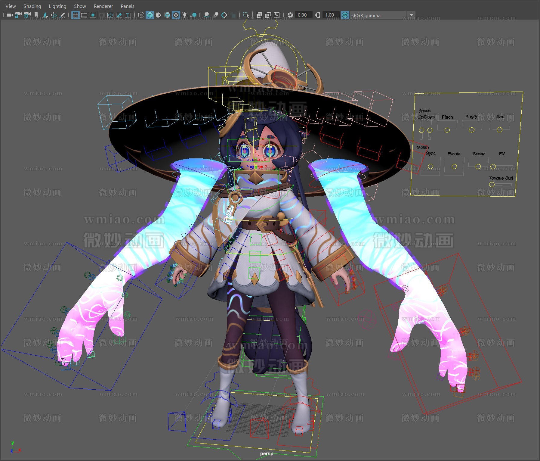 国外精品伊斯特拉-星际女巫 Maya模型带绑定贴图Ystra - Astral Witch full rigged - CG模型 - 微妙网 ...