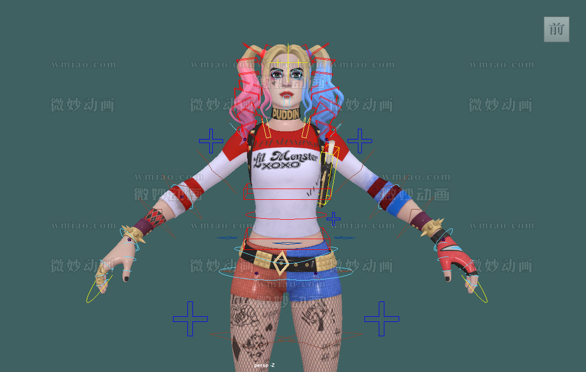 Harley Quinn Rig - CG模型 - 微妙网wmiao.com