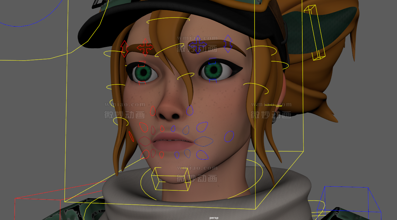 搬运——Pilot Rig (Maya 2020+)帅气女飞行员战士 - CG模型 - 微妙网wmiao.com