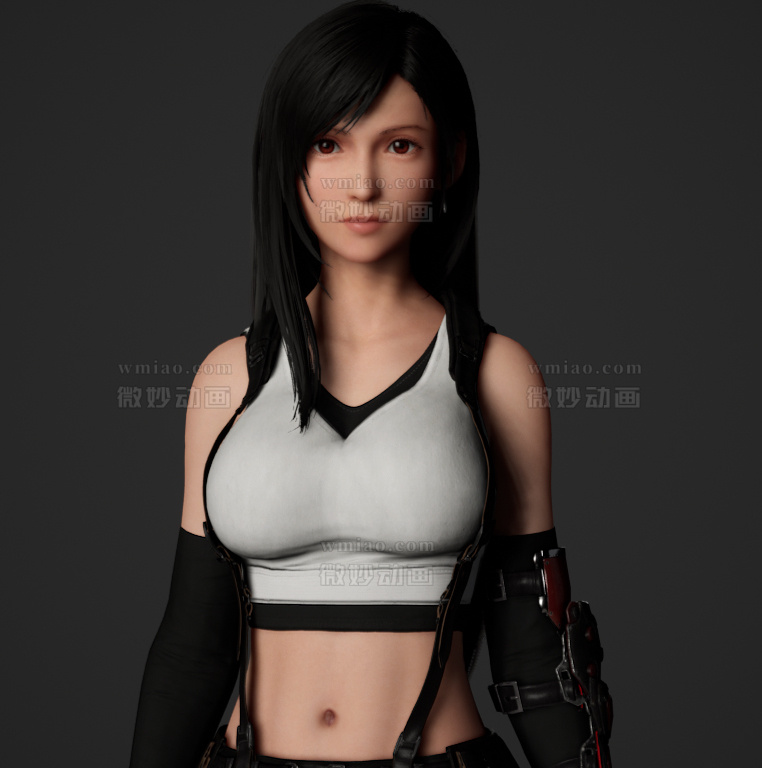 蒂法·洛克哈特Tifa精模超强福利动作版模型 - CG模型 - 微妙网wmiao.com
