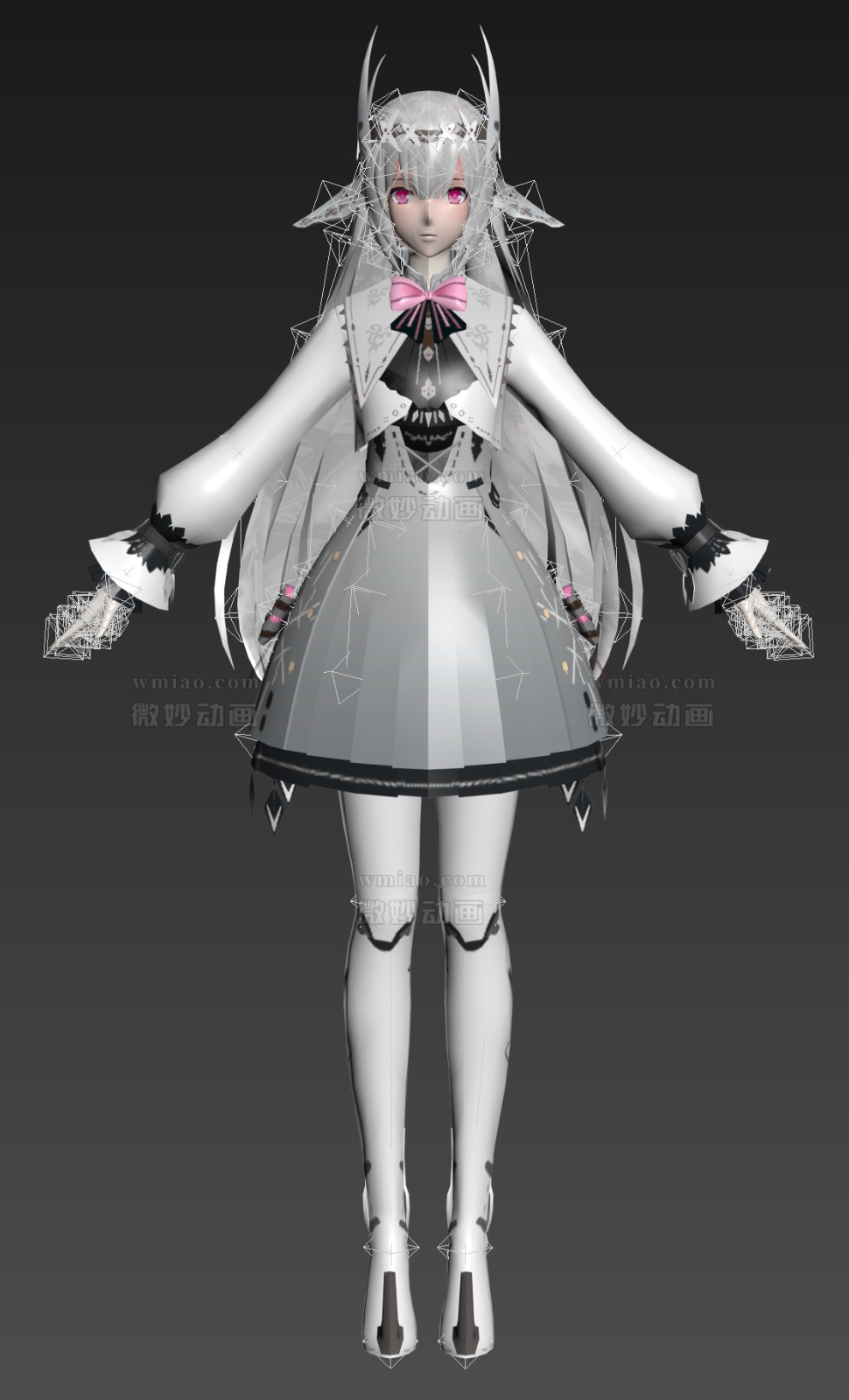 游戏妹子角色FBX模型 - CG模型 - 微妙网wmiao.com