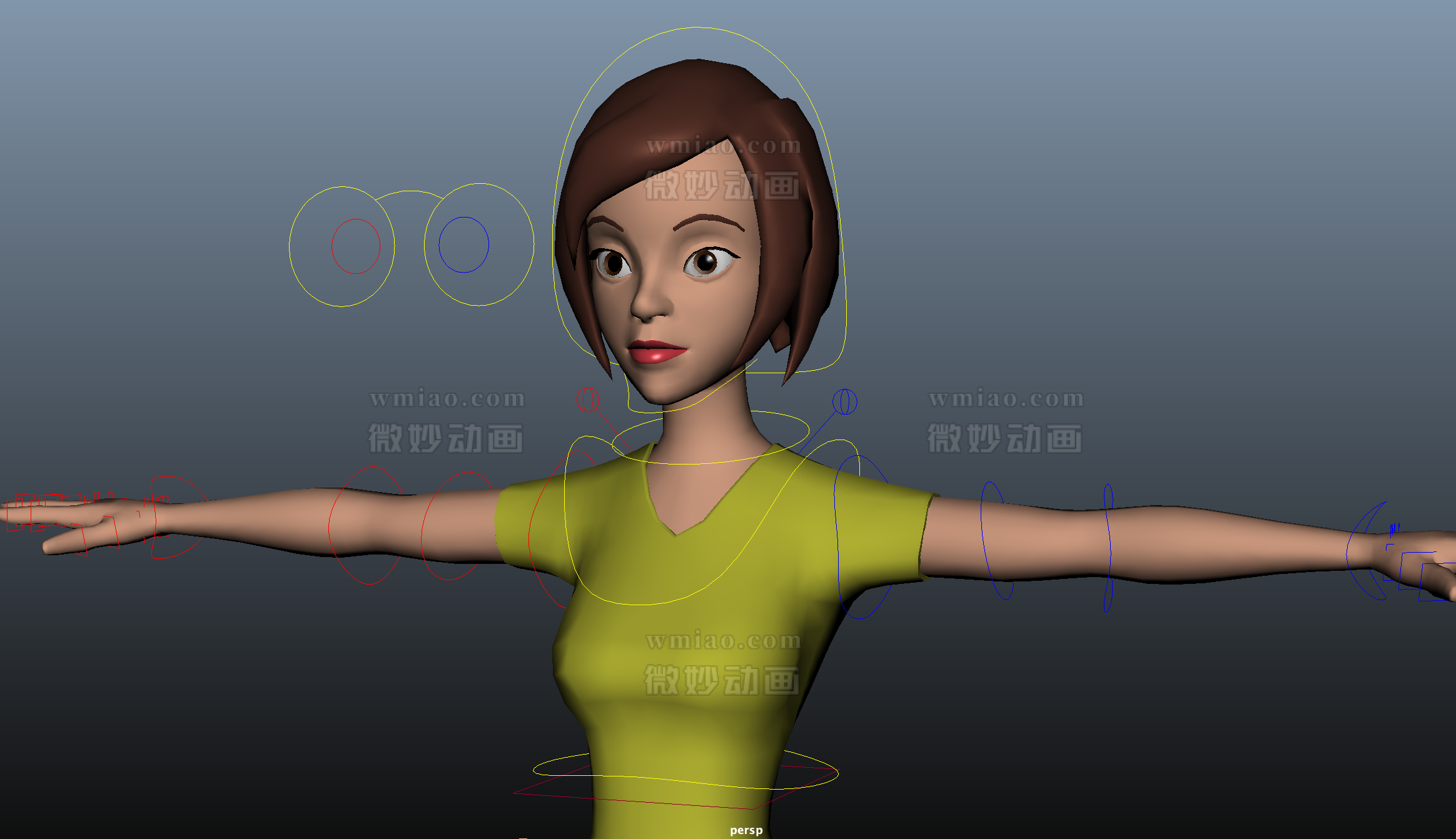 Summer_Jane女性角色Maya模型 - CG模型 - 微妙网wmiao.com