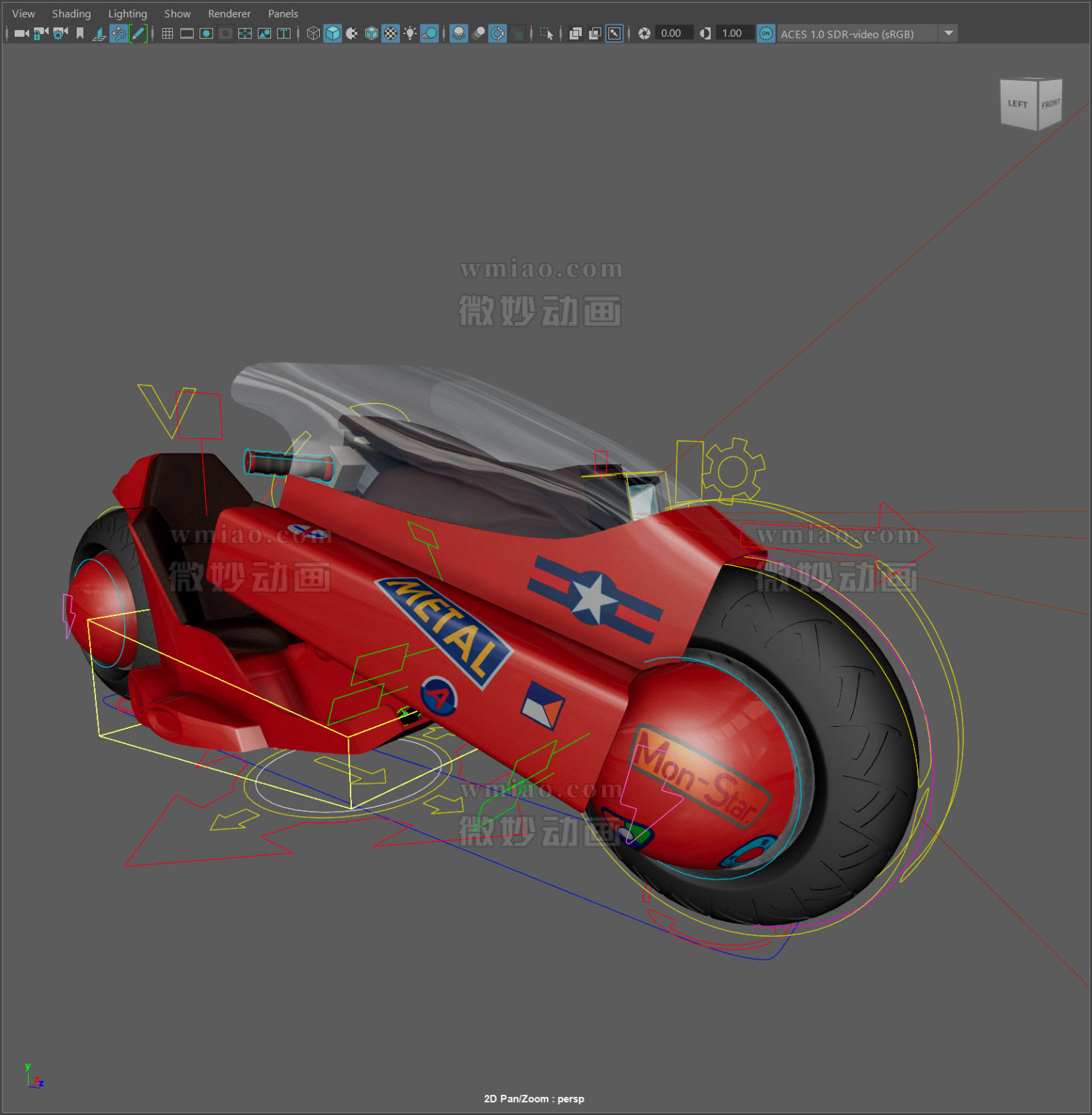 《阿基拉》飙车男孩Maya模型绑定Akira: Kaneda + Bike, mGear [ free Maya Rig ] - CG模型 ...