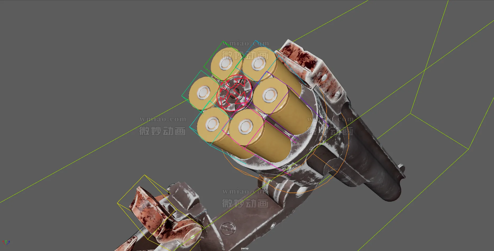 Broken Butterfly Revolver RE4 Remake Rig Maya枪械模型绑定带贴图 - CG模型 - 微妙网 ...