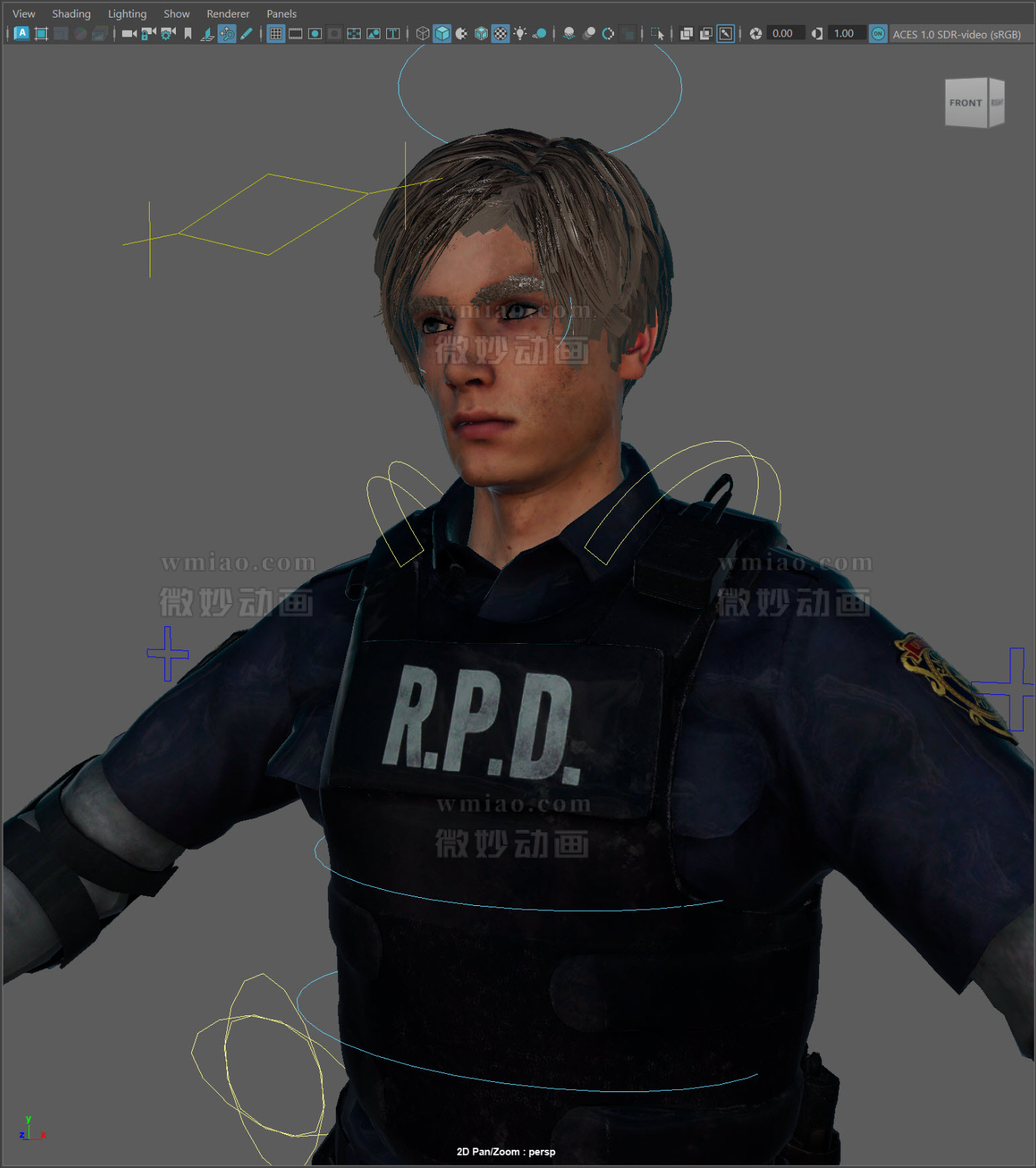 《生化危机2重制版》战士角色Maya模型带绑定Resident Evil 2 Leon - CG模型 - 微妙网wmiao.com
