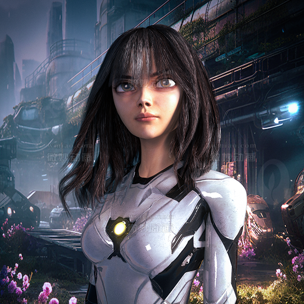 阿丽塔战斗天使Maya女战士模型Alita: Battle Angel - CG模型 - 微妙网wmiao.com