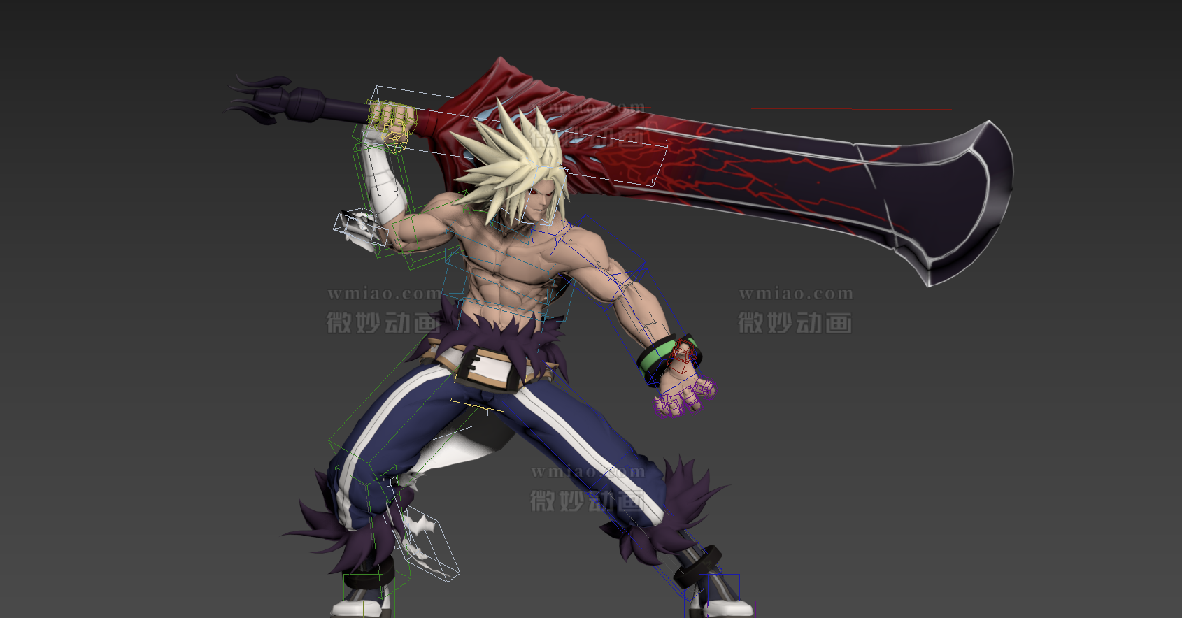 DNF-狂战士skin【3dmax】 - CG模型 - 微妙网wmiao.com