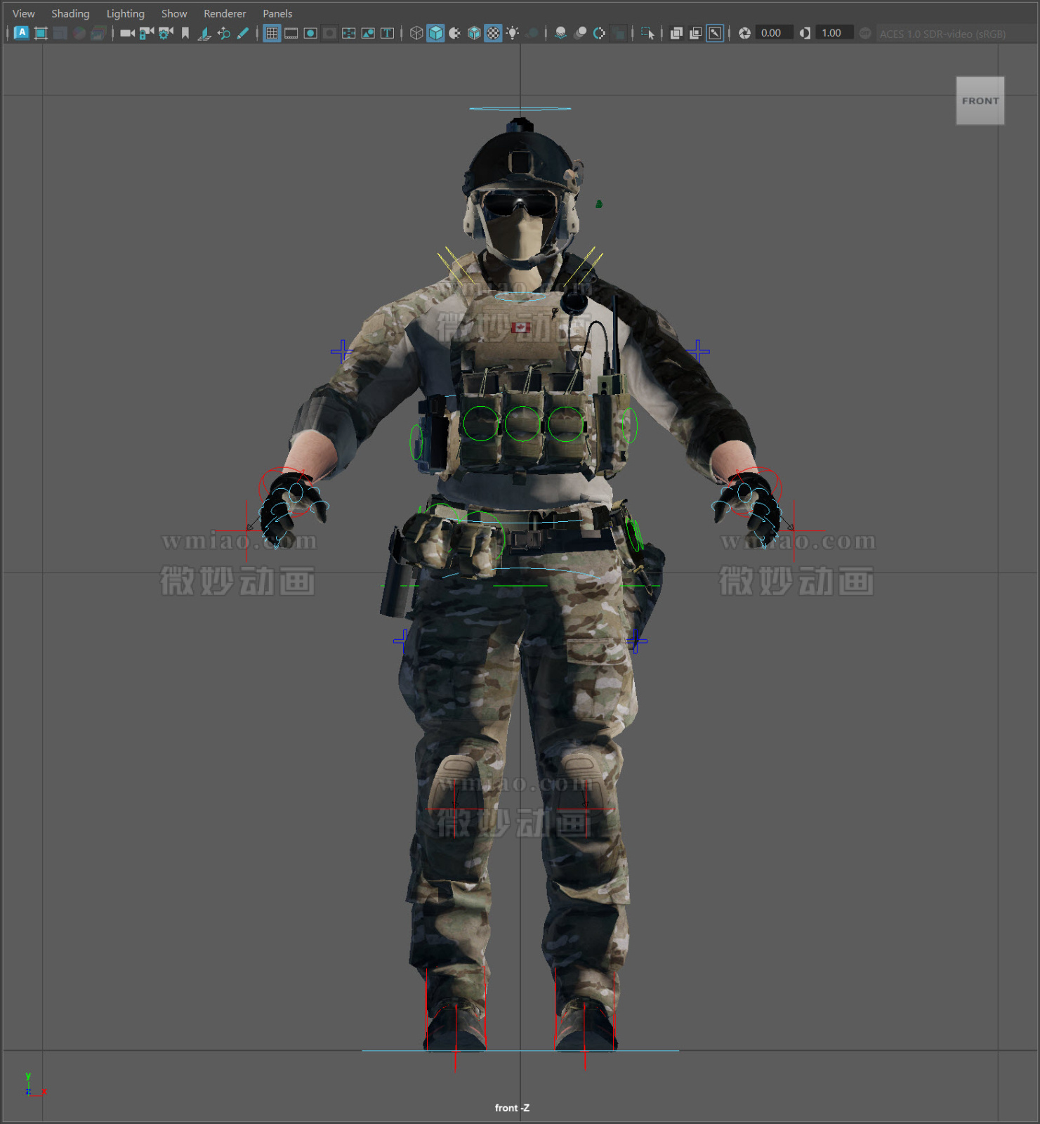 国外精品特种兵军人战士maya模型Call of Duty MW Spec Ops - CG模型 - 微妙网wmiao.com